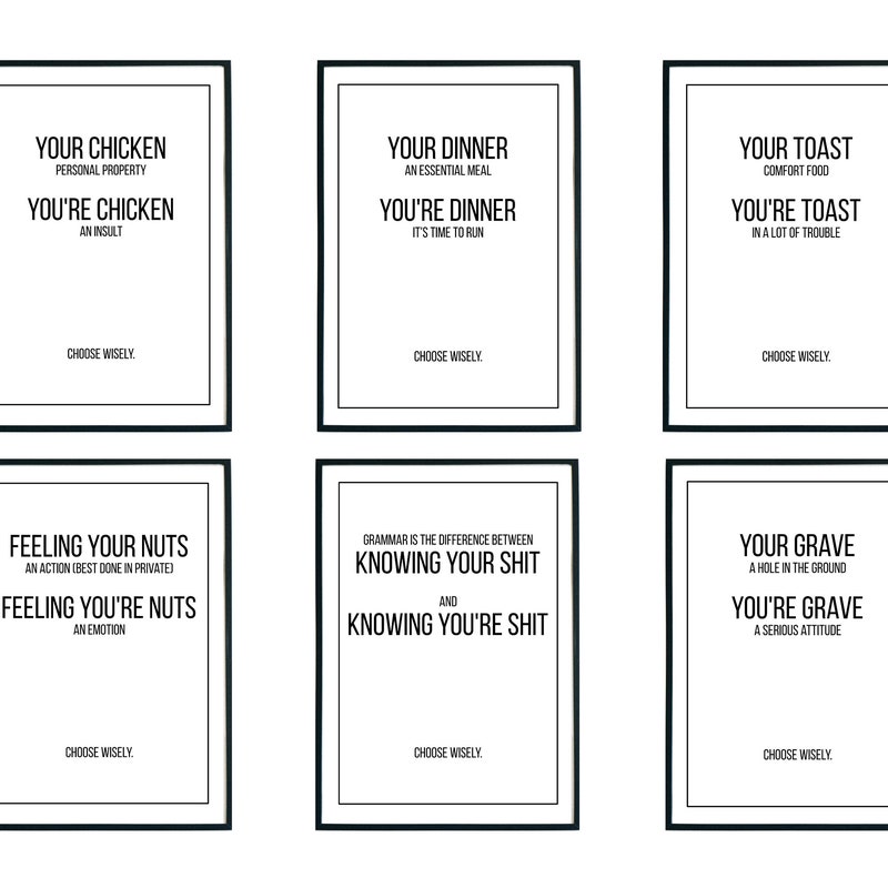 Grammar Poster - Etsy