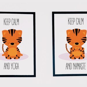 Meditating Tiger Yoga Printable Art, Yoga Gift, Yoga Decoration - Etsy