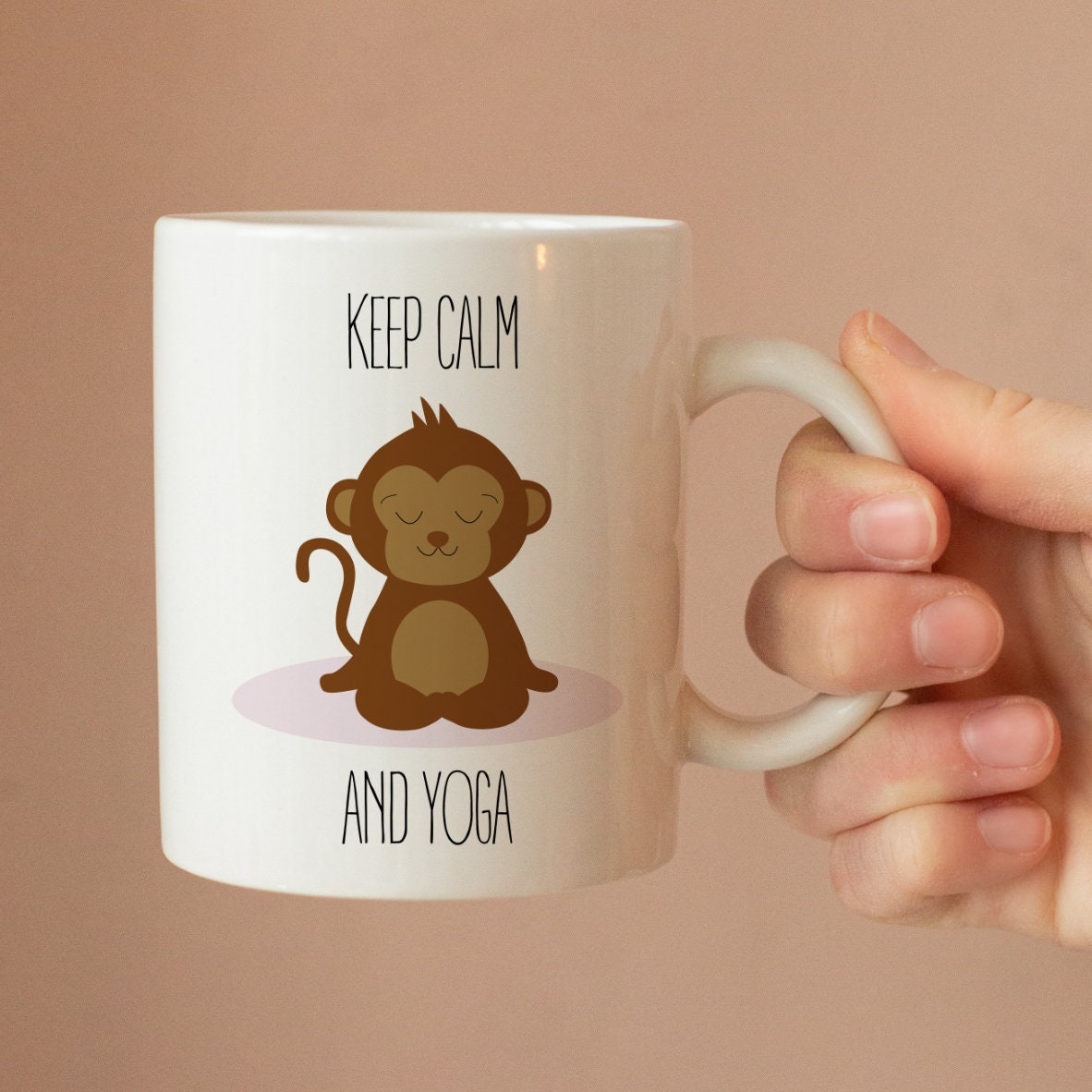 Meditating Monkey Yoga Printable Art, Yoga Gift, Yoga Decoration - Etsy