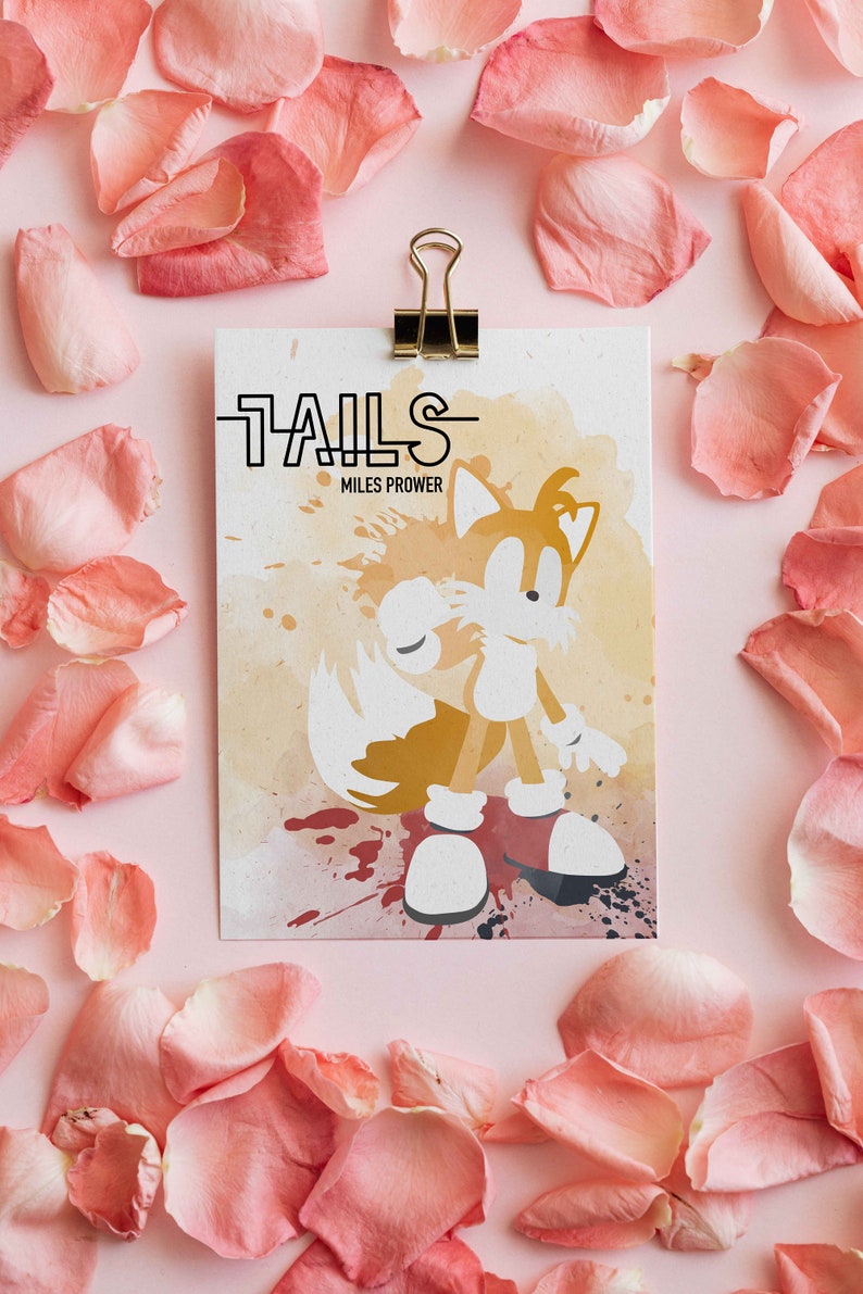 Tails the Fox Sonic the Hedgehog Watercolor Movie Poster - Etsy