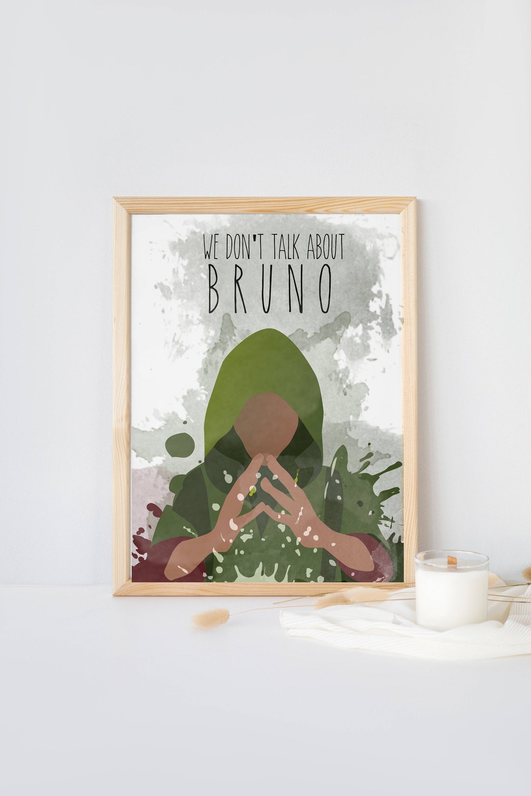 Encanto, We Don't Talk About Bruno Quote, Watercolor Digital Art ...