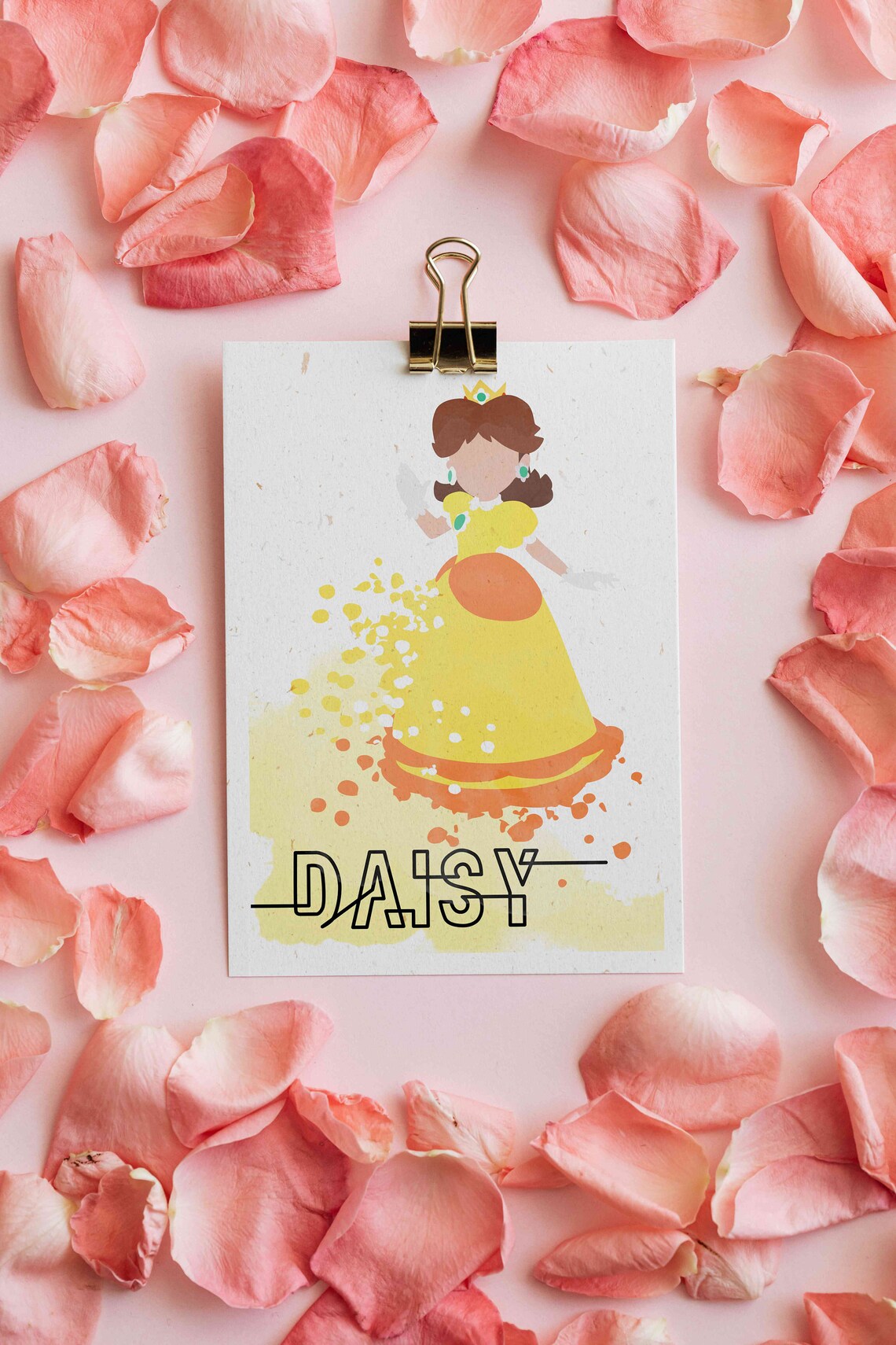 Princess Daisy Super Mario Watercolor Game Poster Digital | Etsy