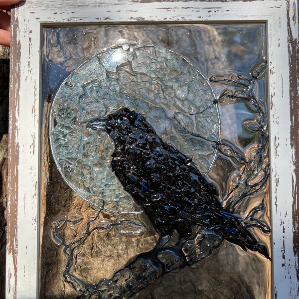 Stained Glass Raven - Etsy