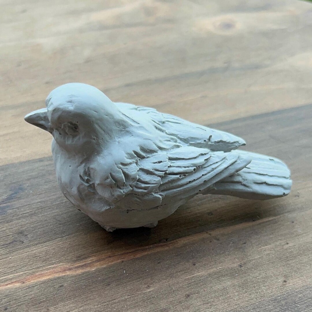 Handcrafted Concrete Bird Sculpture – Rustic Garden Decor-gifts - Etsy