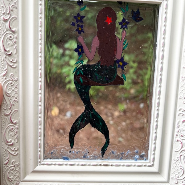 Mermaid Glass Art - Etsy