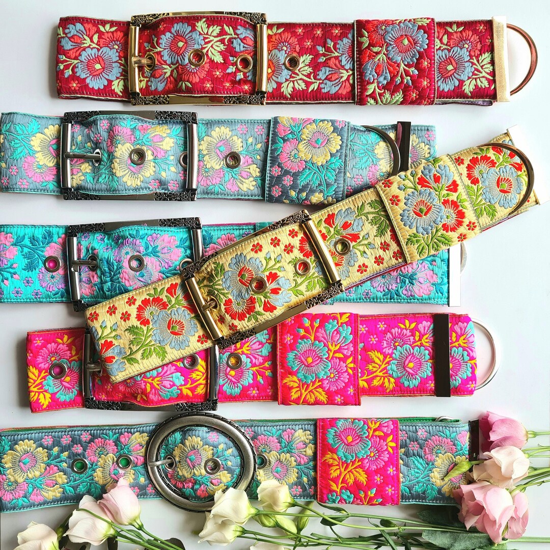 Blue Veraman Floral Belts for Girls - Etsy