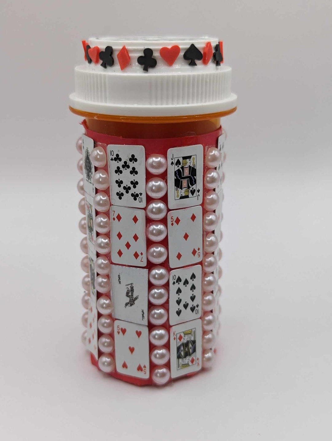 Cards Themed Pill Bottle - Etsy