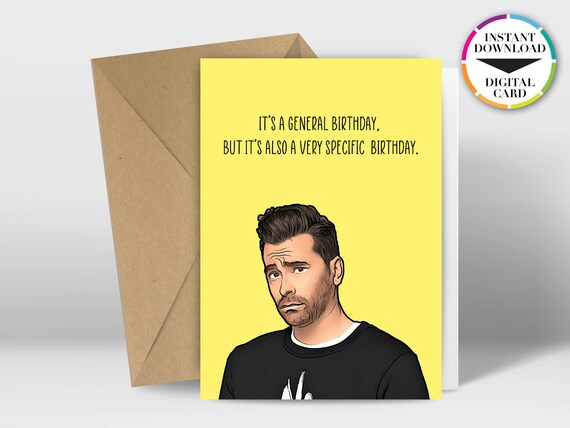 Instant Download Birthday Card PDF Card David Rose - Etsy