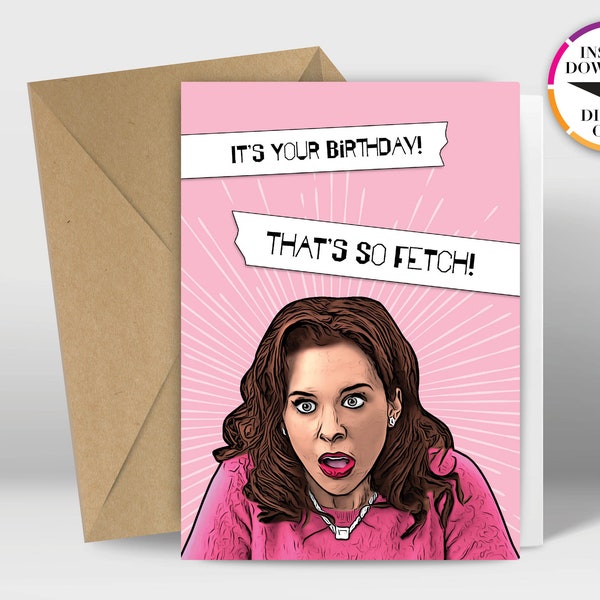 Printable Mean Girls Card Etsy Uk