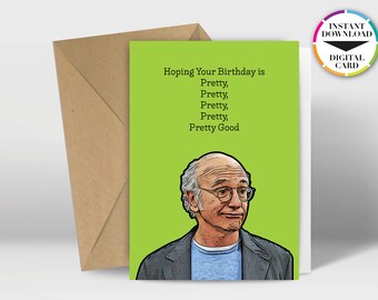 Larry David Birthday Card - Etsy