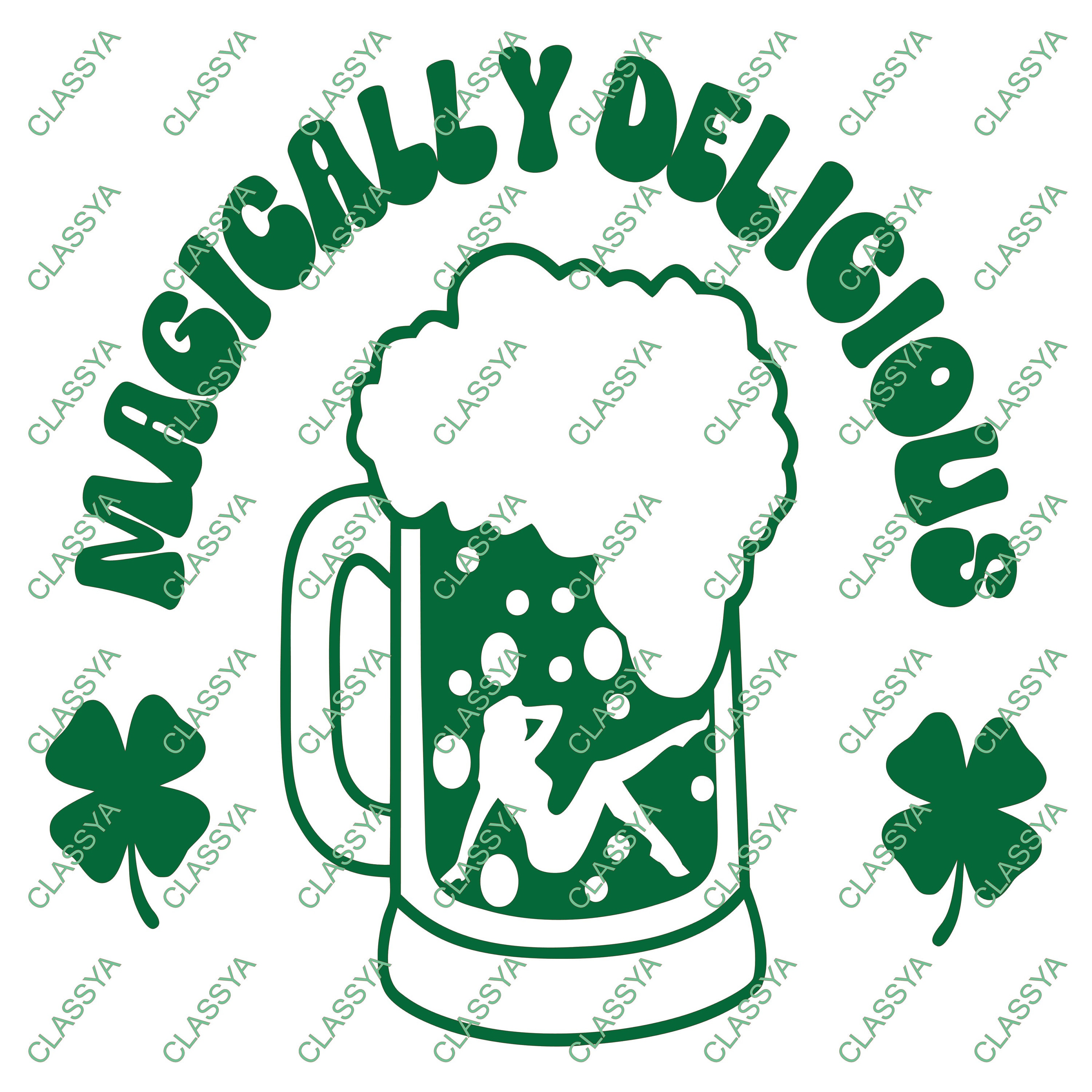 Magically Delicious, Knock Out, Shamrock, Lucky, SVG, PNG, JPG, Cut ...