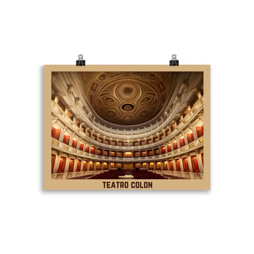 Captivating Teatro Colon Vintage Poster: Relive the Grandeur of Buenos ...
