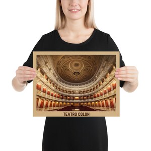 Captivating Teatro Colon Vintage Poster: Relive the Grandeur of Buenos ...