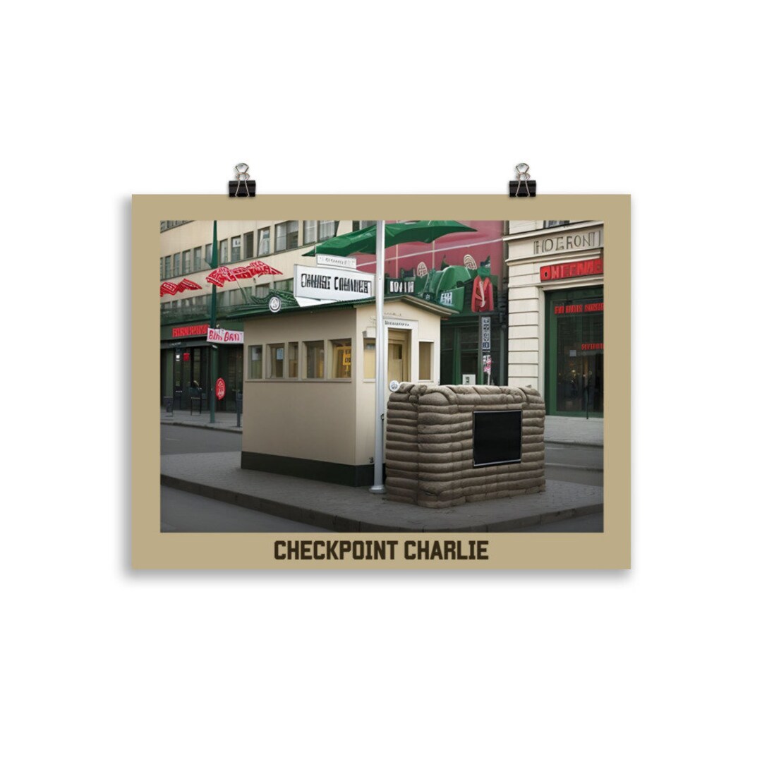 Vintage-inspired Checkpoint Charlie Poster: Relive the Iconic Berlin ...