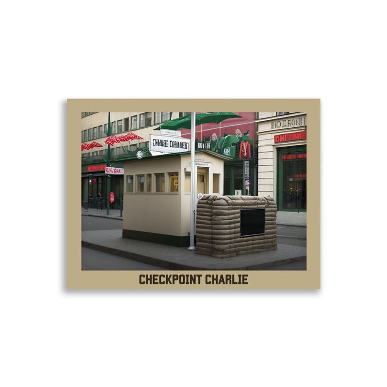Vintage-inspired Checkpoint Charlie Poster: Relive the Iconic Berlin ...