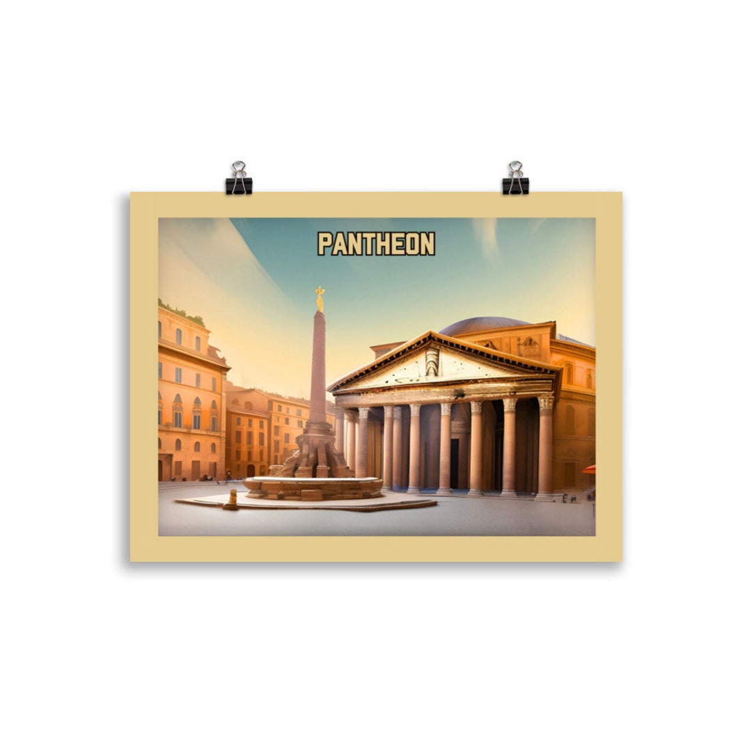 Vintage Pantheon Poster: Captivating Rome's Iconic Landmark in ...