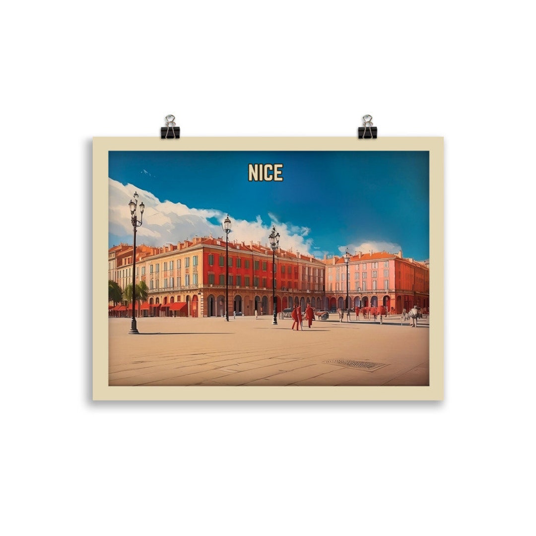 Vintage French Riviera Poster: Captivating Nice's Charm in Artistic ...