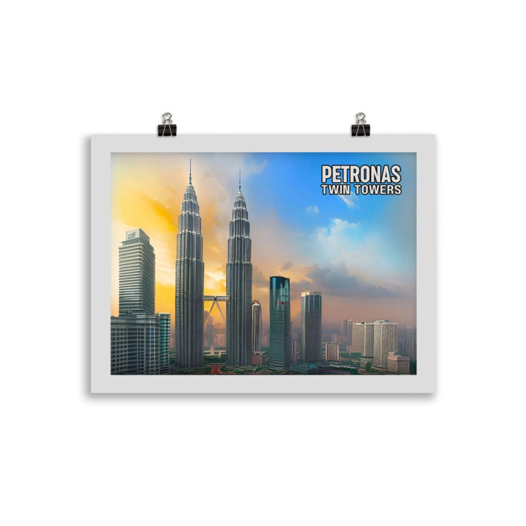 Captivating Kuala Lumpur: Vintage-inspired Petronas Twin Towers Poster ...