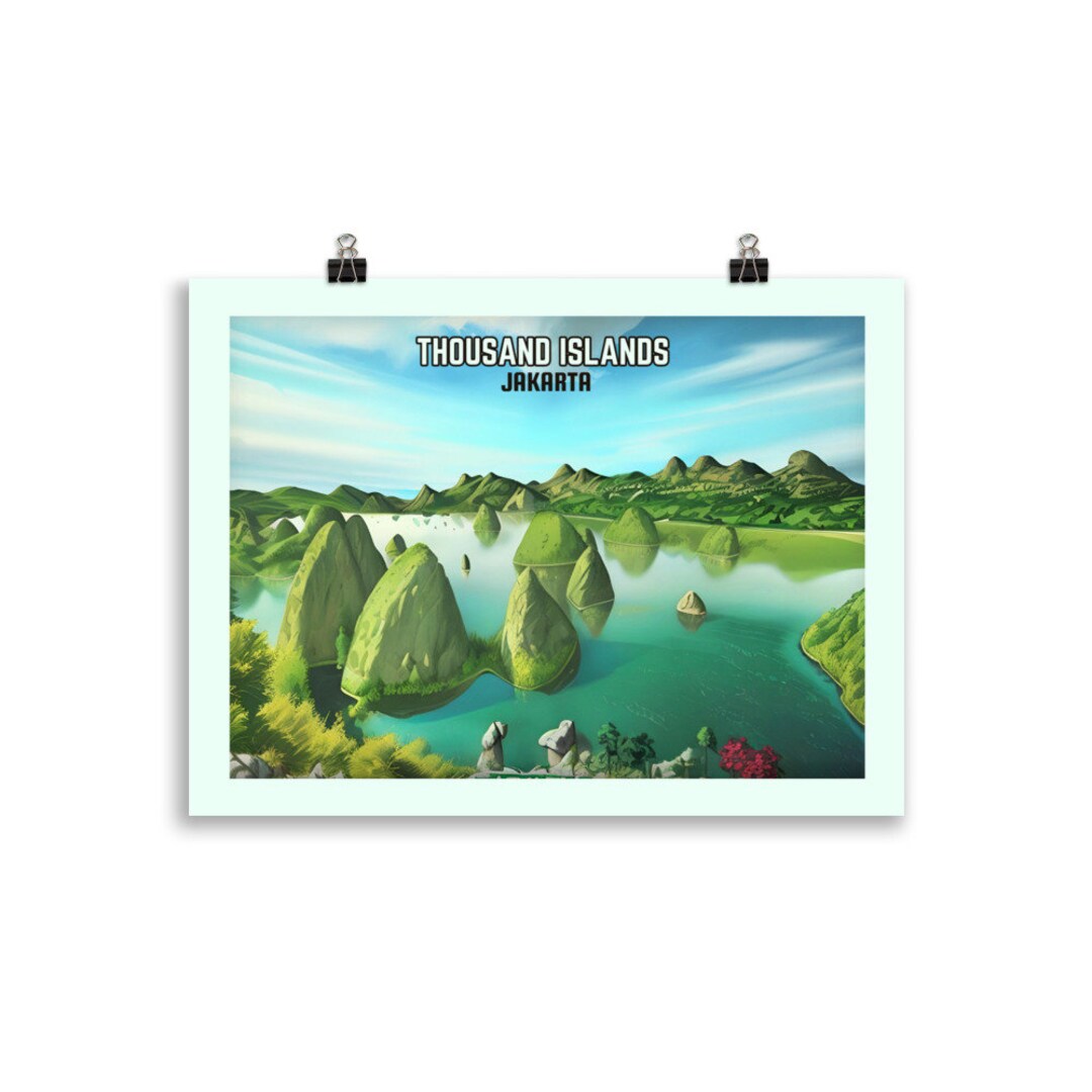 Thousand Islands Vintage Poster: Captivating Jakarta's Charm in ...