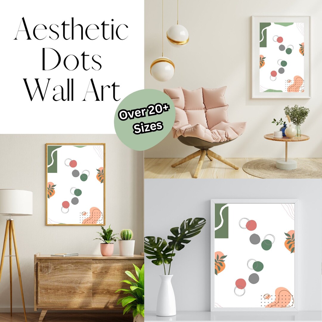 Aesthetic Dots Printable Artwork - Etsy