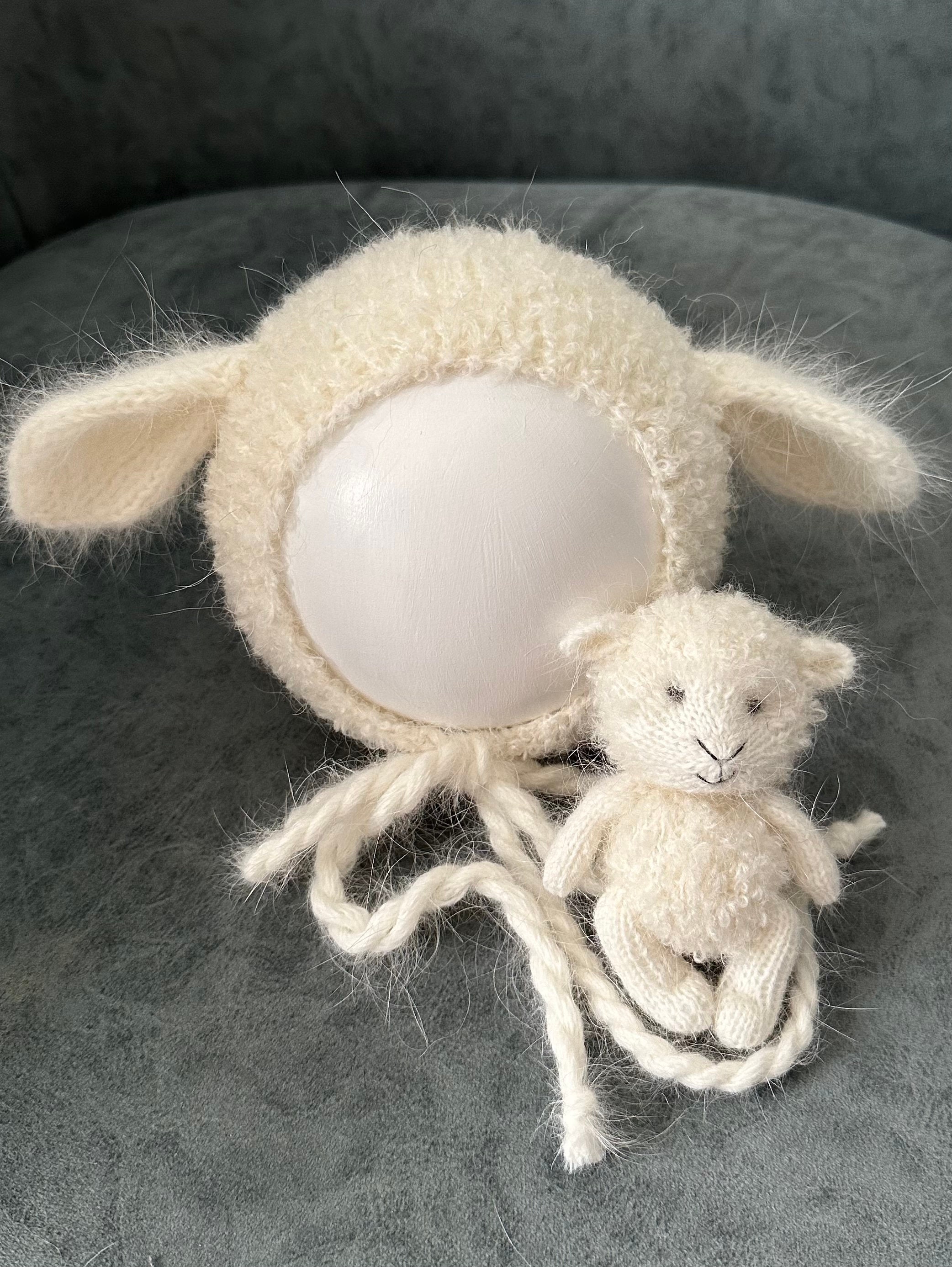 Lamb Outfit Newborn Photography Props, Ivory Sheep Outfit, Lamb Hat ...