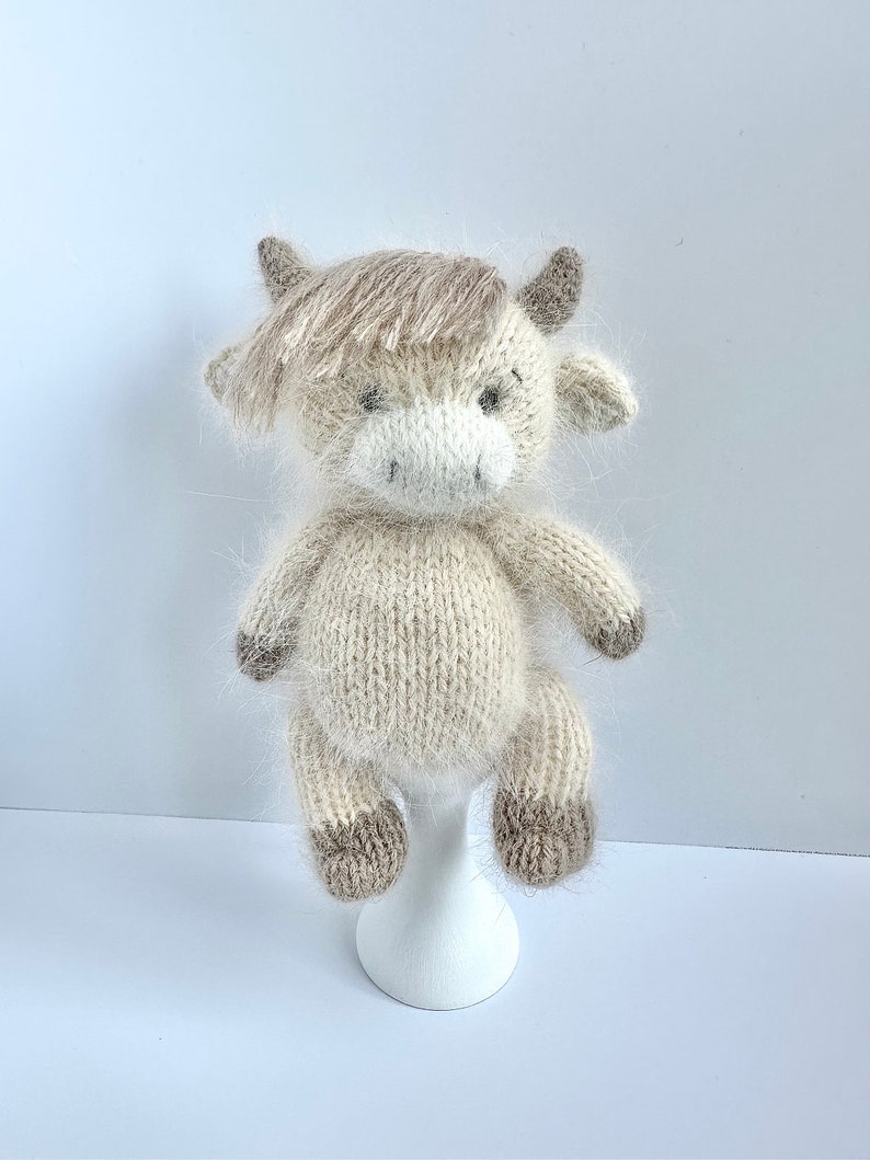 Highland Cow Toy With Cow Hat Set Knitted Bull Ox Stuffed - Etsy Australia