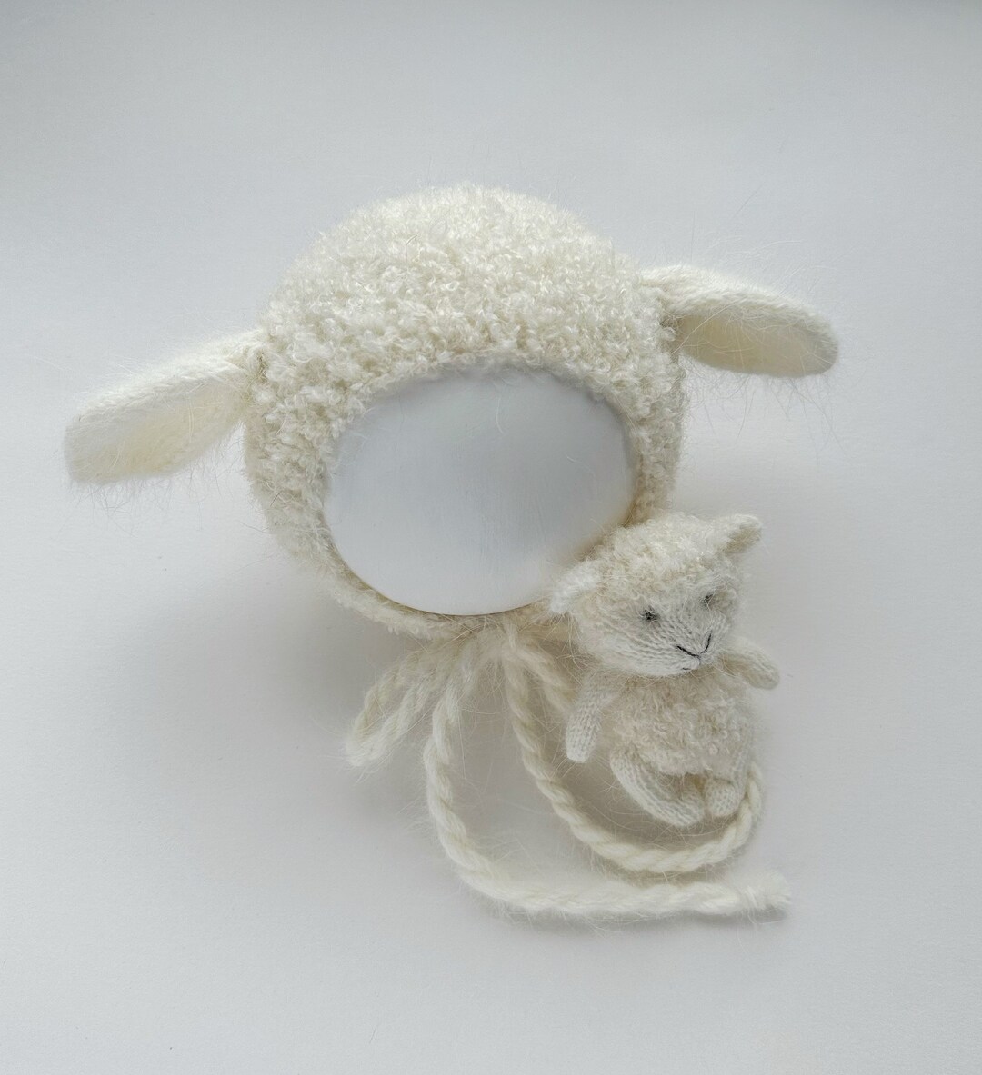 Lamb Outfit Newborn Photography Props, Ivory Sheep Outfit, Lamb Hat ...