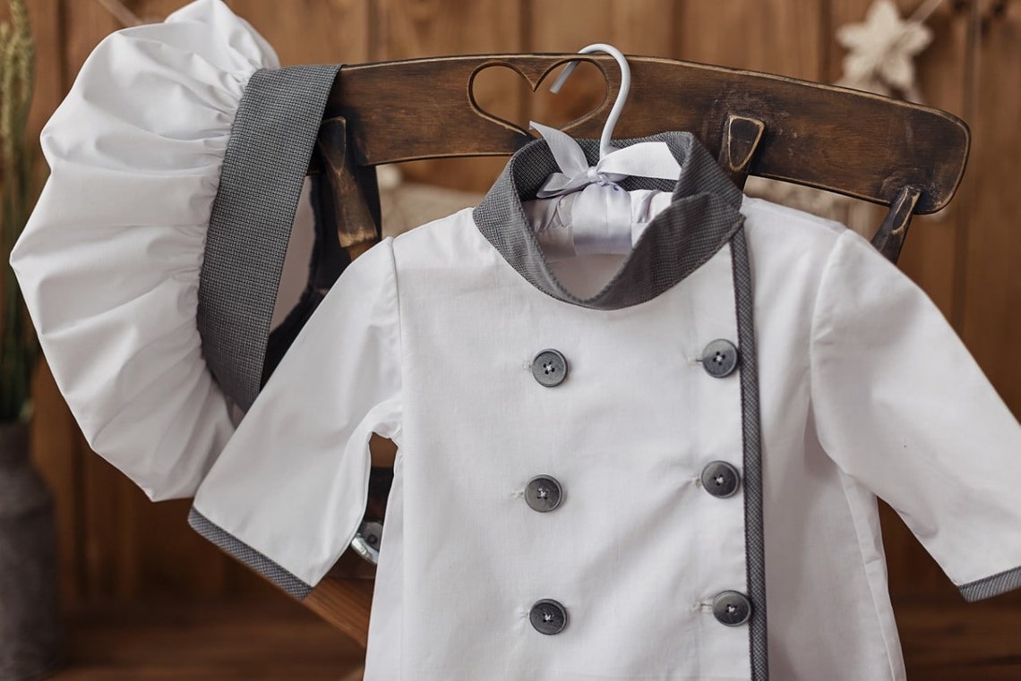 Toddler Chef Costume Photography Outfit, Chef Hat, Apron and Chef Baby ...