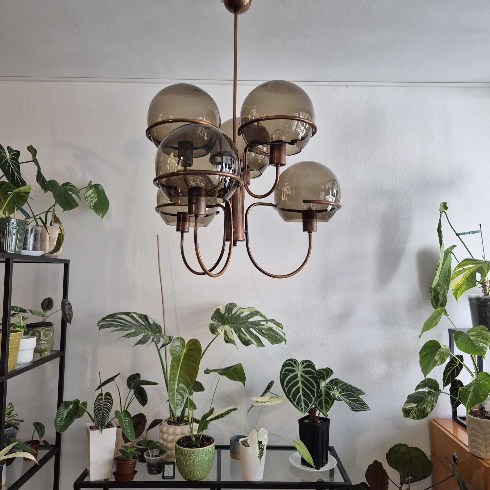Vintage 6 Arm Sputnik Chandelier / Mid Century Modern / Retro Hanging ...