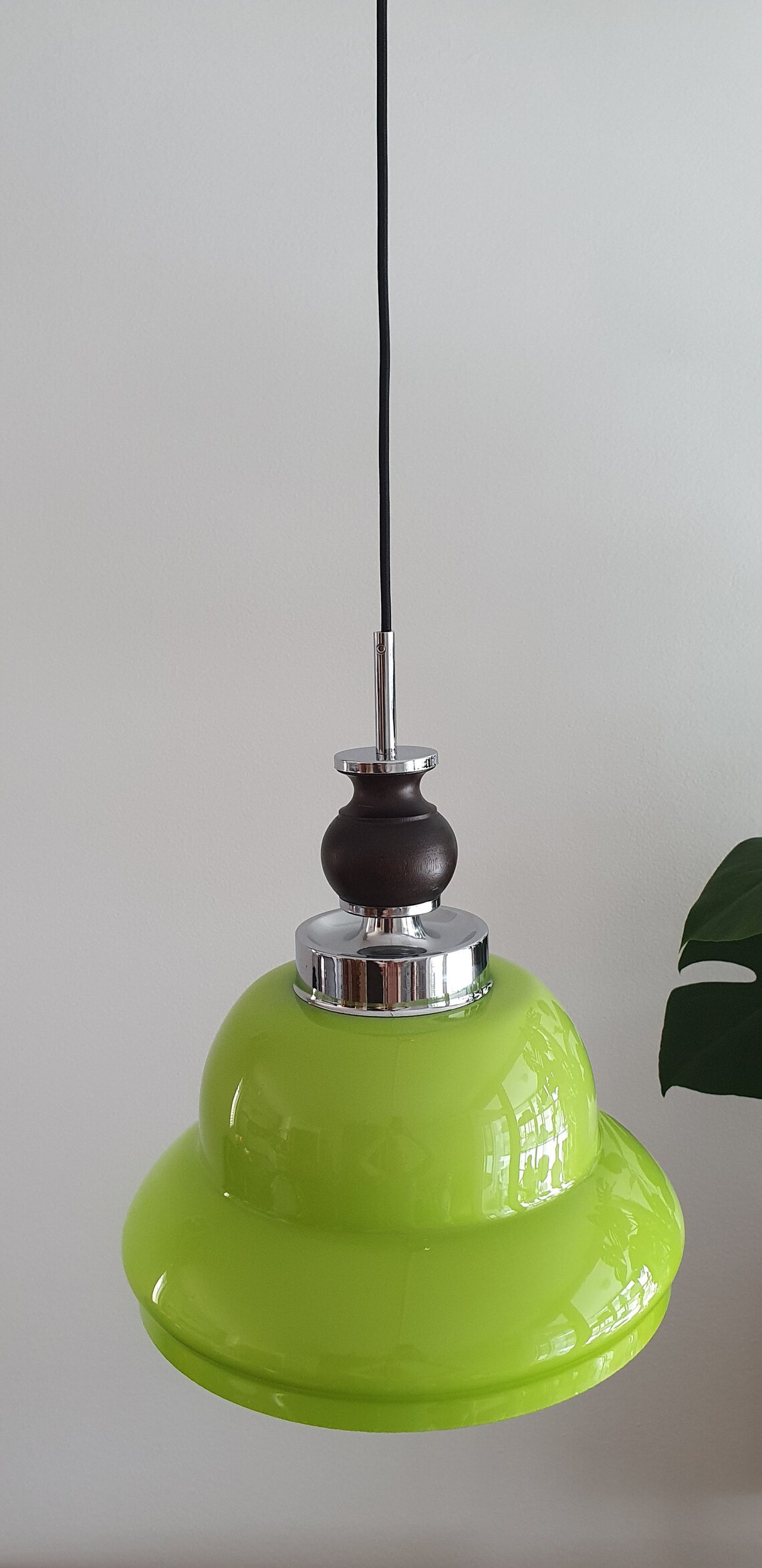 Vintage Green Pendant Light / Ceiling Light/ MCM Lightning / - Etsy