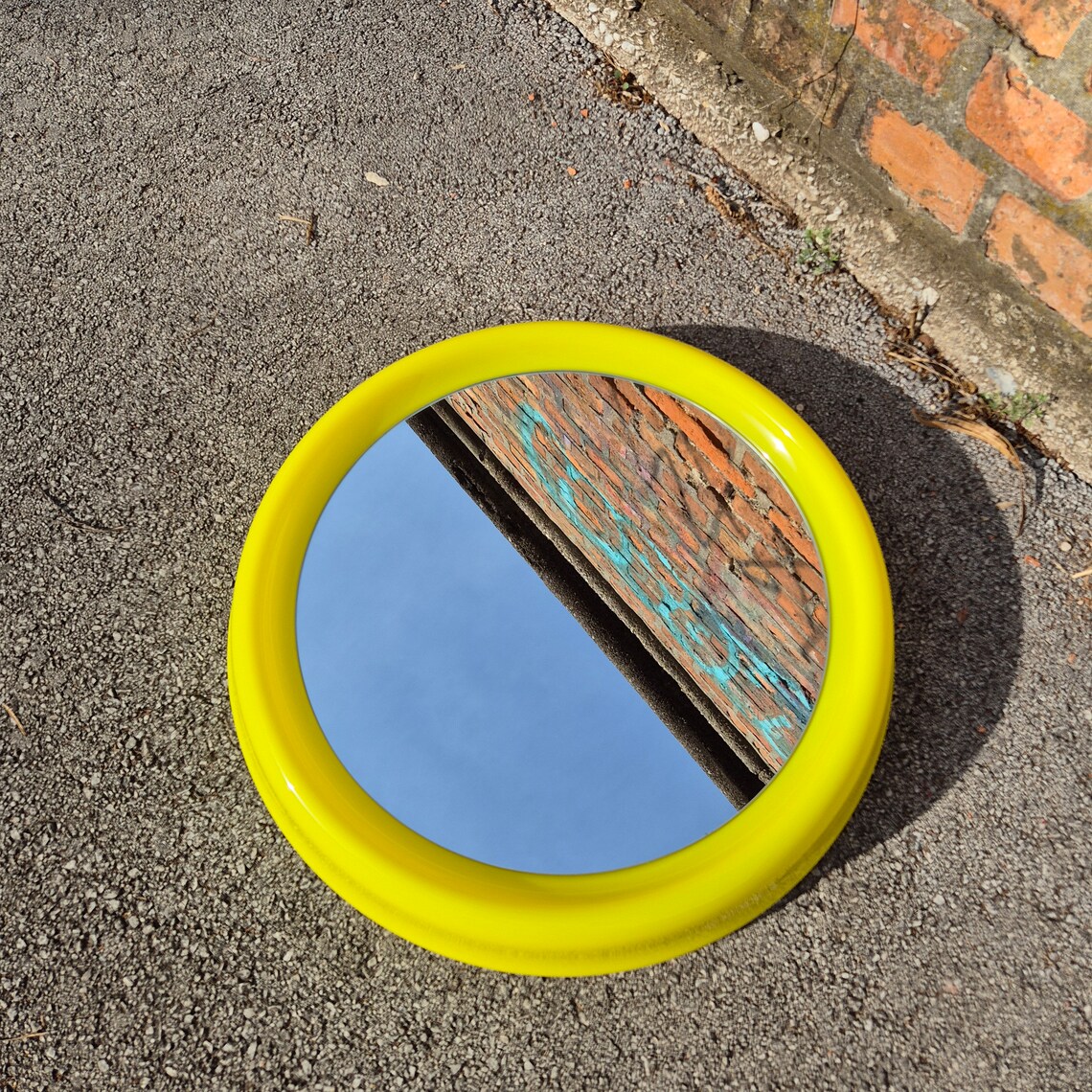 Space Age Mirror / MCM Round Mirror / Plastic Round Mirror / Rare ...
