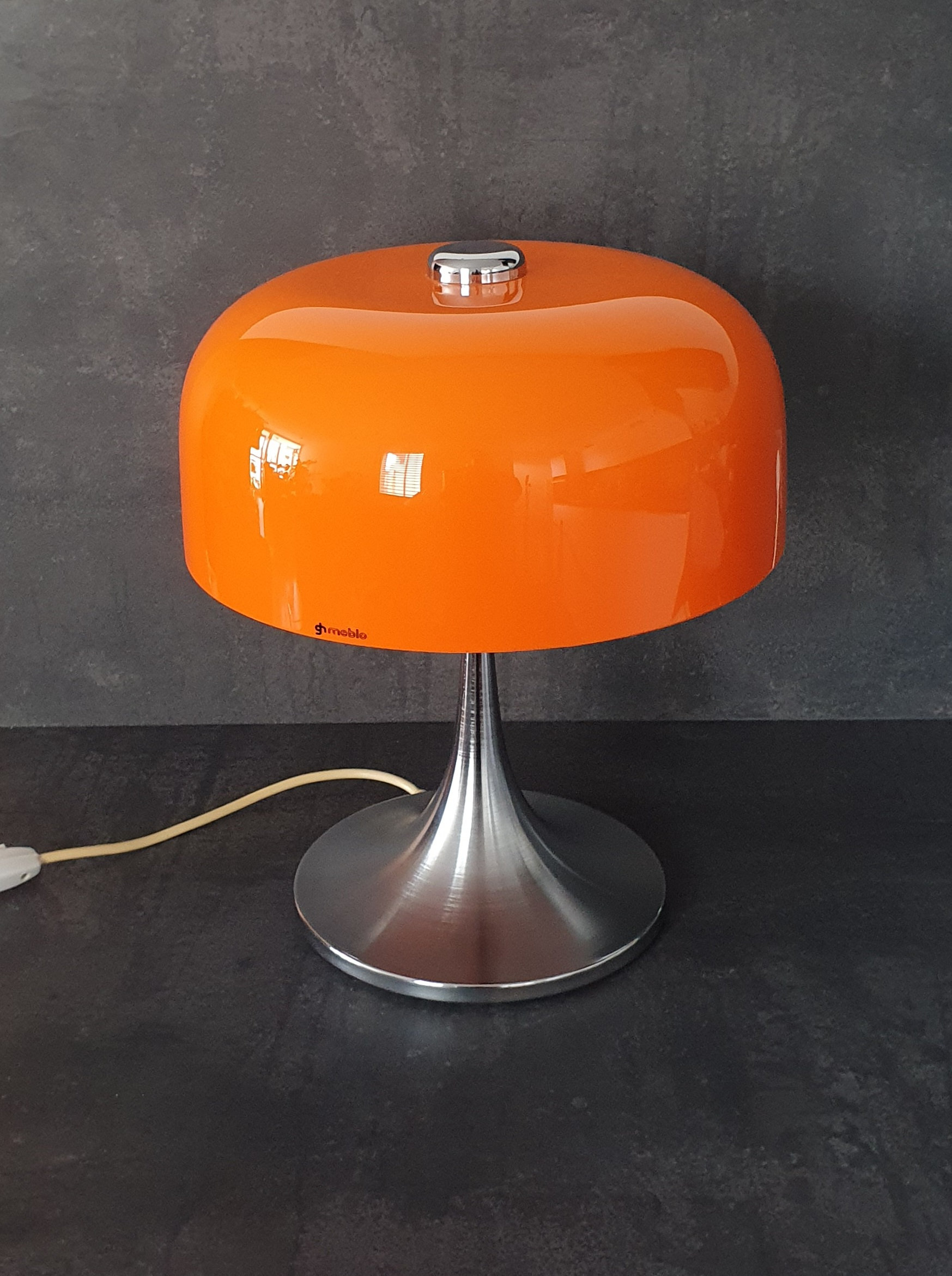 Meblo Guzzini Mid Century Vintage Bedside Table Lamp / Medusa Table ...