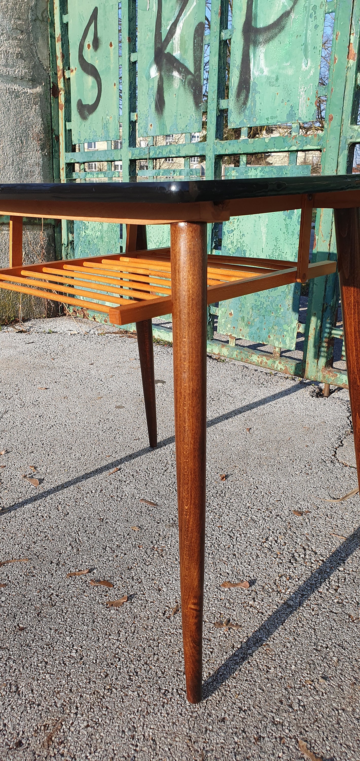 Retro Formica Coffee Table, MCM Side Table With Magazine Rack - Etsy