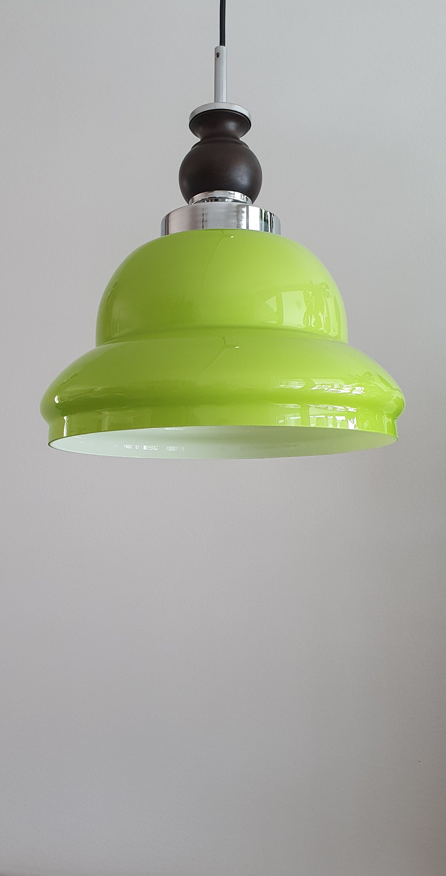 Vintage Green Pendant Light / Ceiling Light/ MCM Lightning / Space Age ...