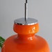 Orange Cased Glass Pendant Light, Mid Century Modern 70s Lamp - Etsy