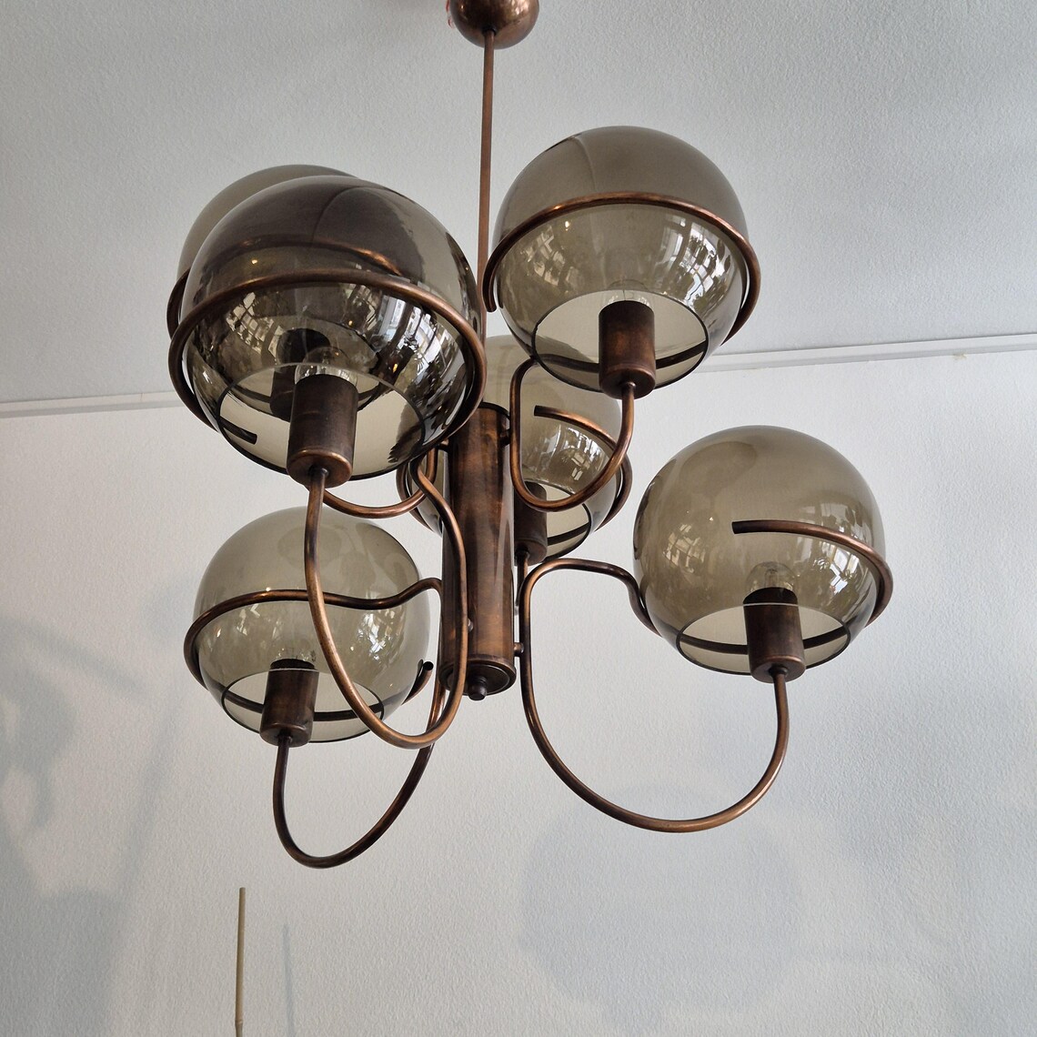 Vintage 6 Arm Sputnik Chandelier / Mid Century Modern / Retro Hanging ...