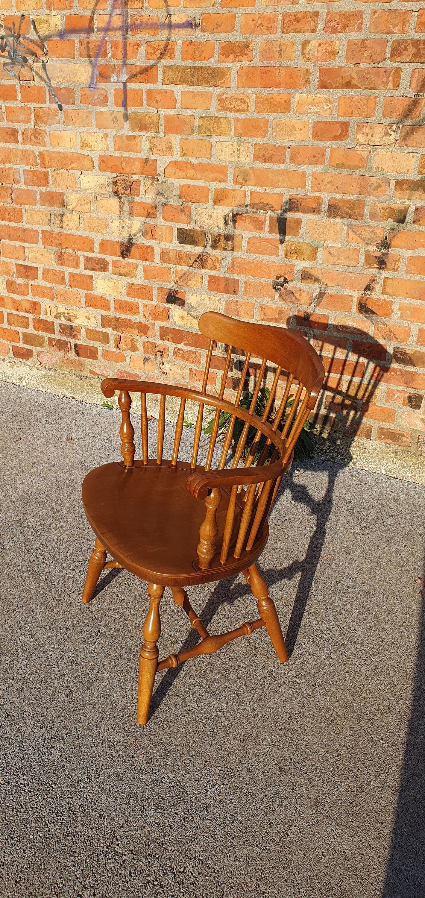 Windsor Style Dining Chair / Slovenia Kli Logatec / Wooden Armchair ...