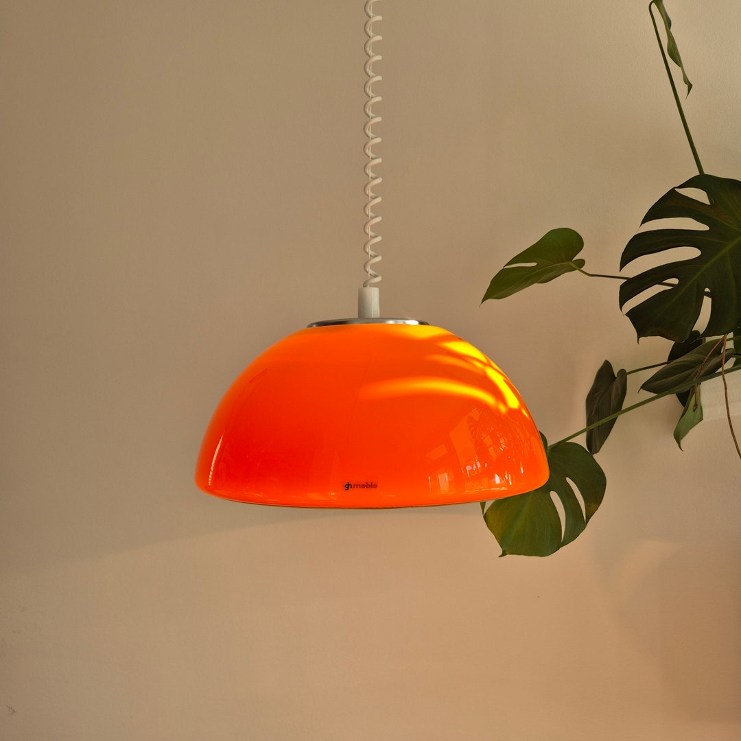 Guzzini Pendant Light / Meblo Guzzini / Space Age Ceiling Light / Mid ...