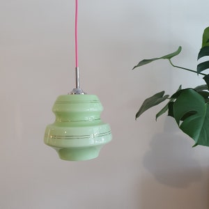 Vintage Green Pendant Light / Ceiling Light/ MCM Lightning / Green Lamp ...