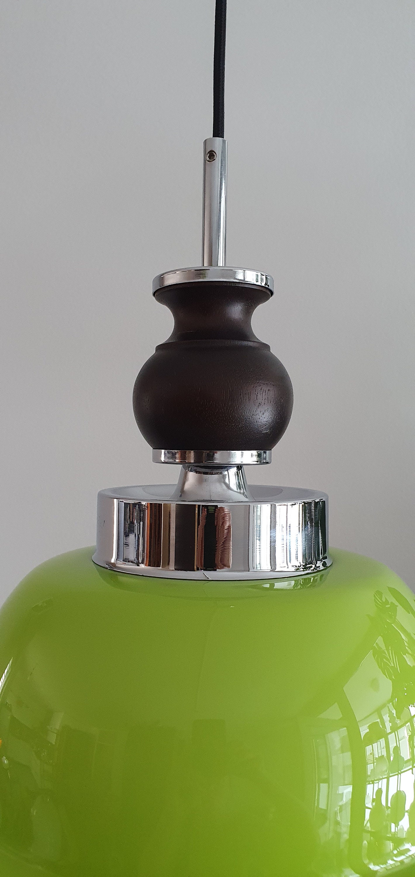 Vintage Green Pendant Light / Ceiling Light/ MCM Lightning / - Etsy