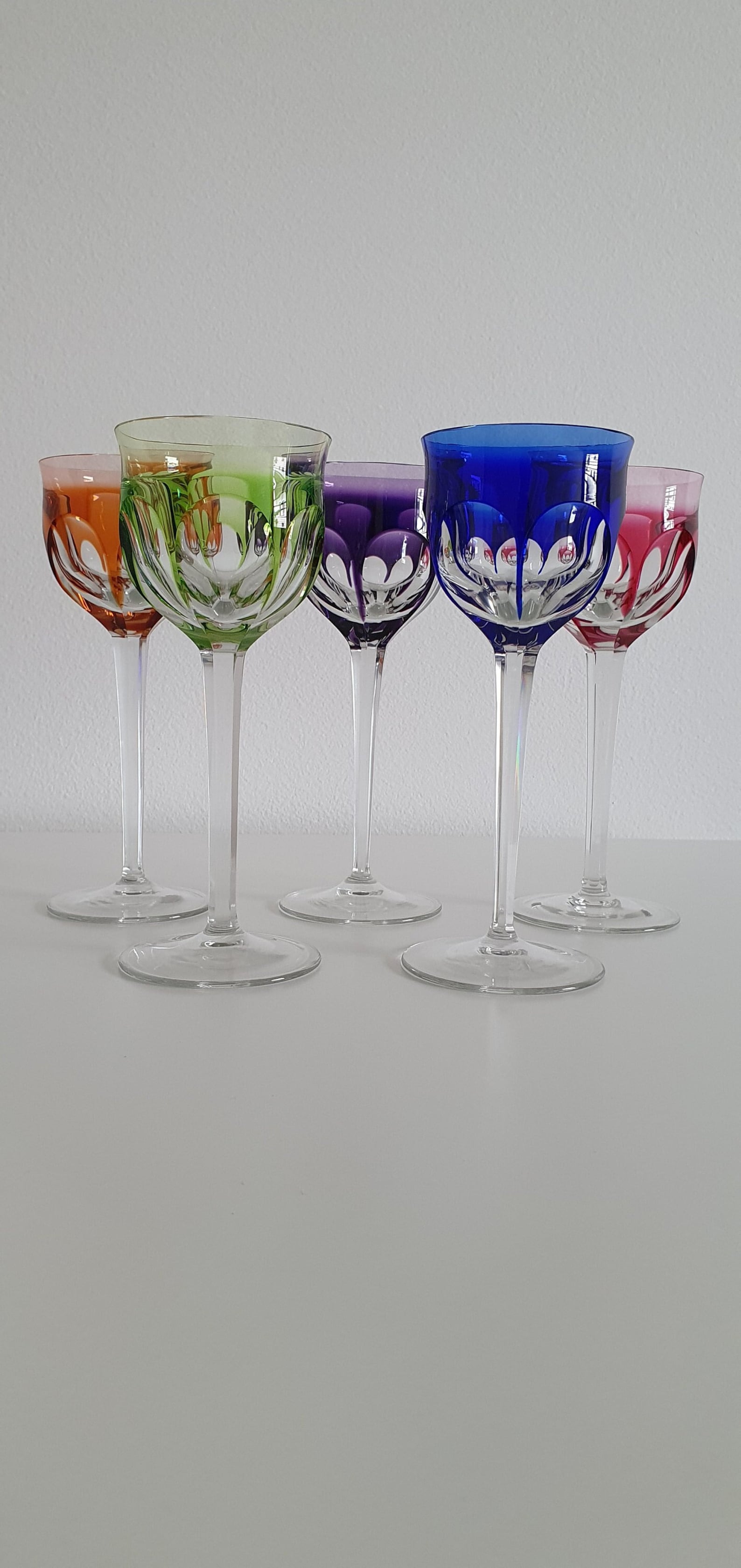 Set of 5 Wine Glasses / MOSER Glassworks / Rare Collectible Lady ...