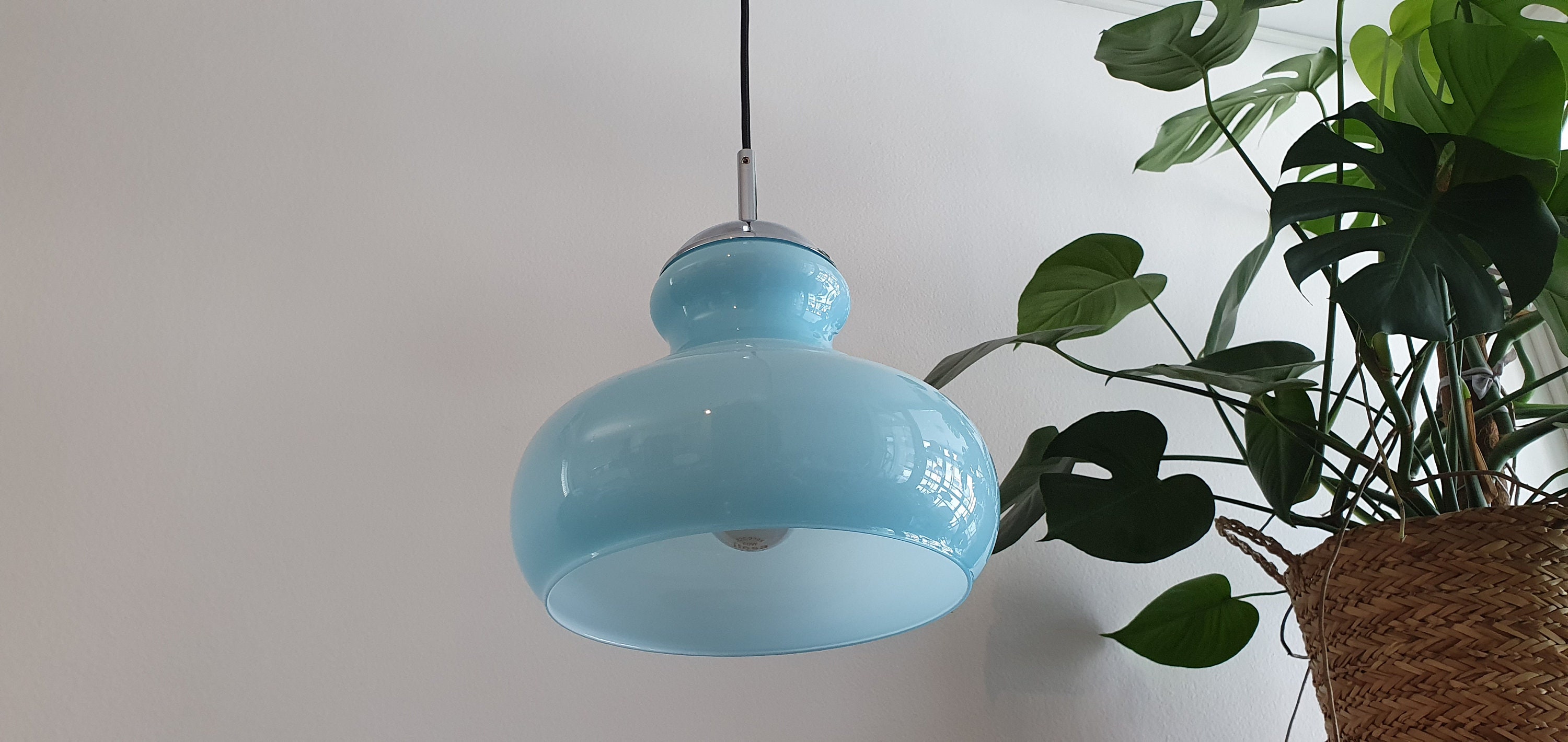 Vintage Rare Blue Pendant Light / Ceiling Light/ MCM Lighting - Etsy