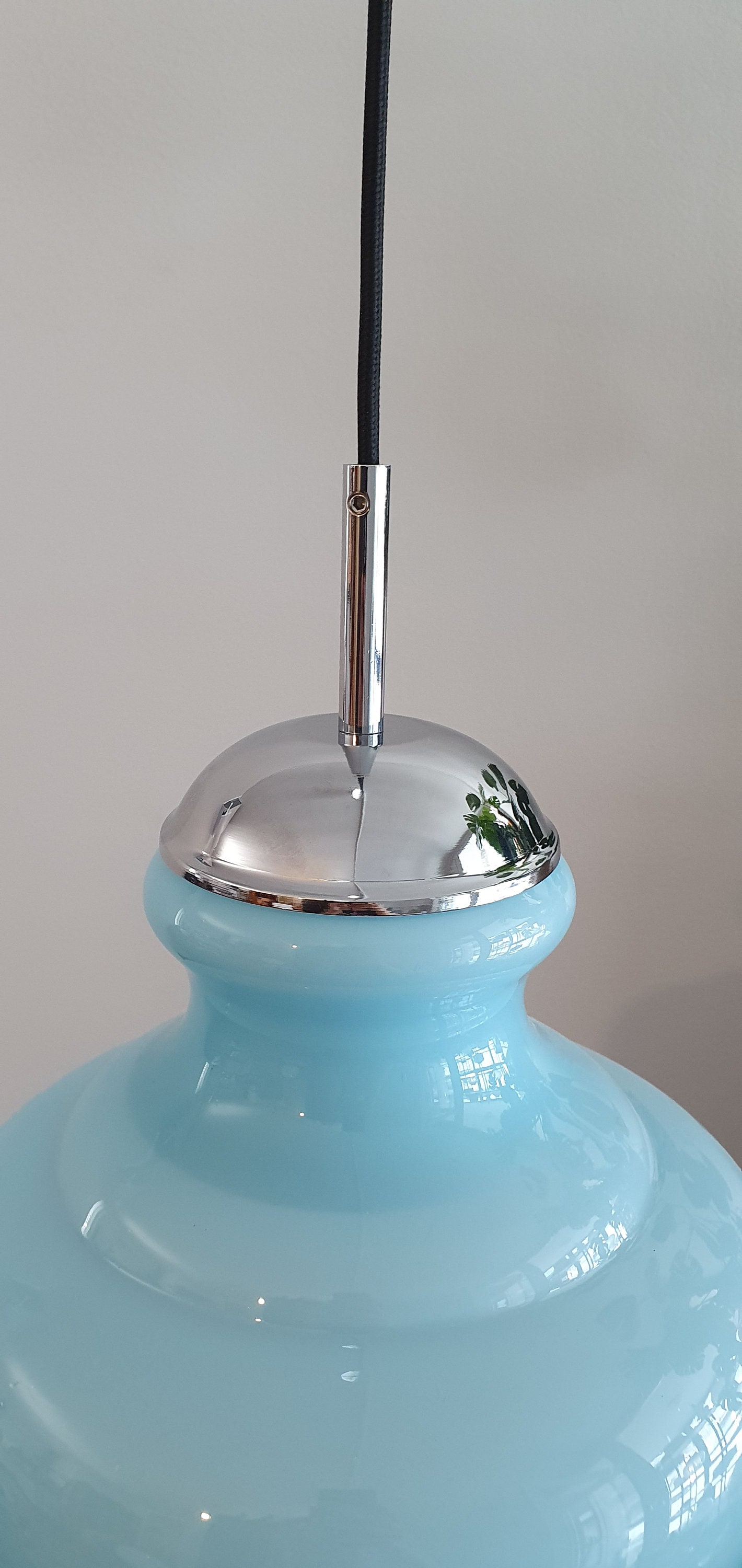 Vintage Rare Blue Pendant Light / Ceiling Light/ MCM Lighting - Etsy