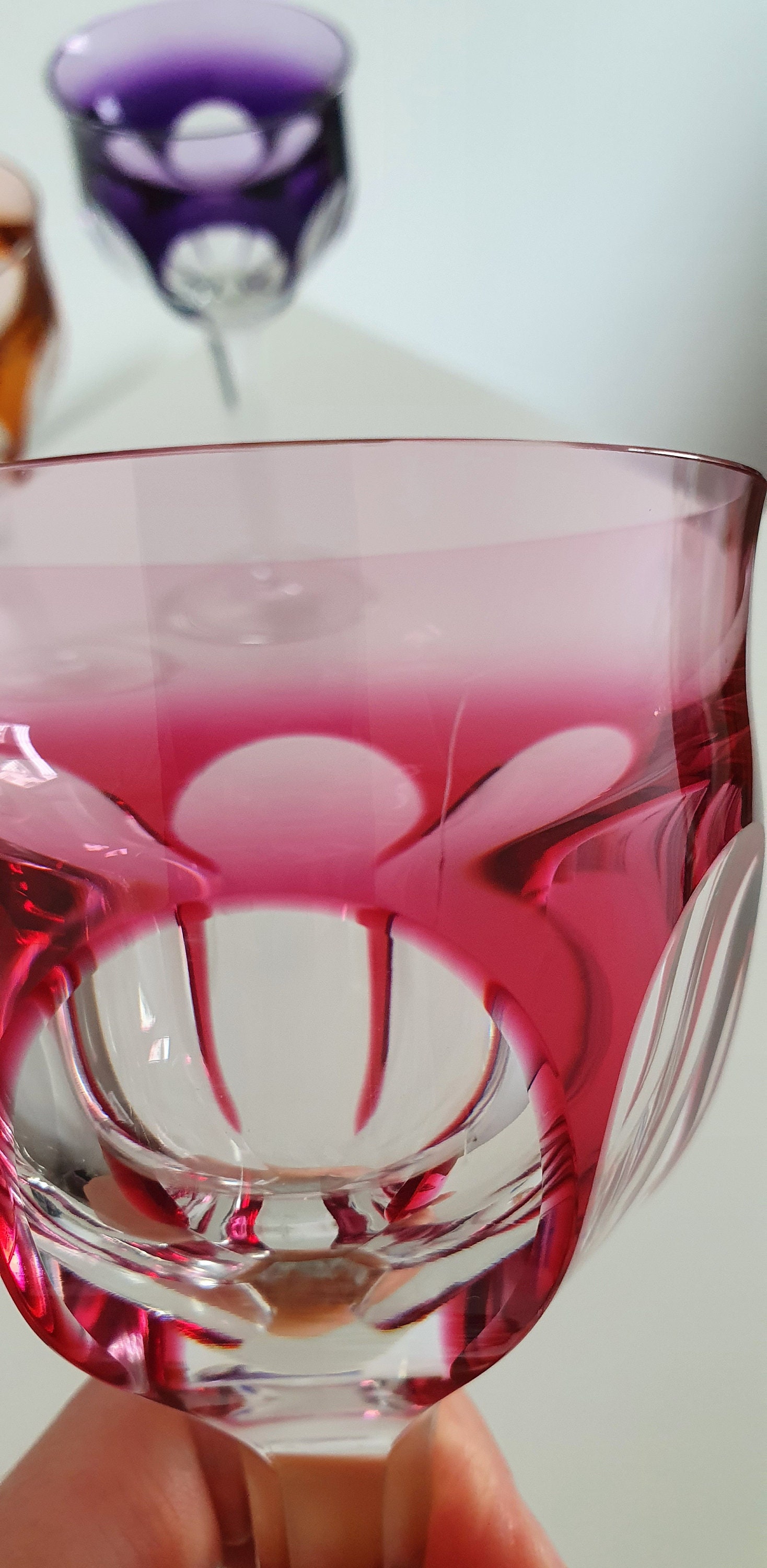 Set of 5 Wine Glasses / MOSER Glassworks / Rare Collectible Lady ...