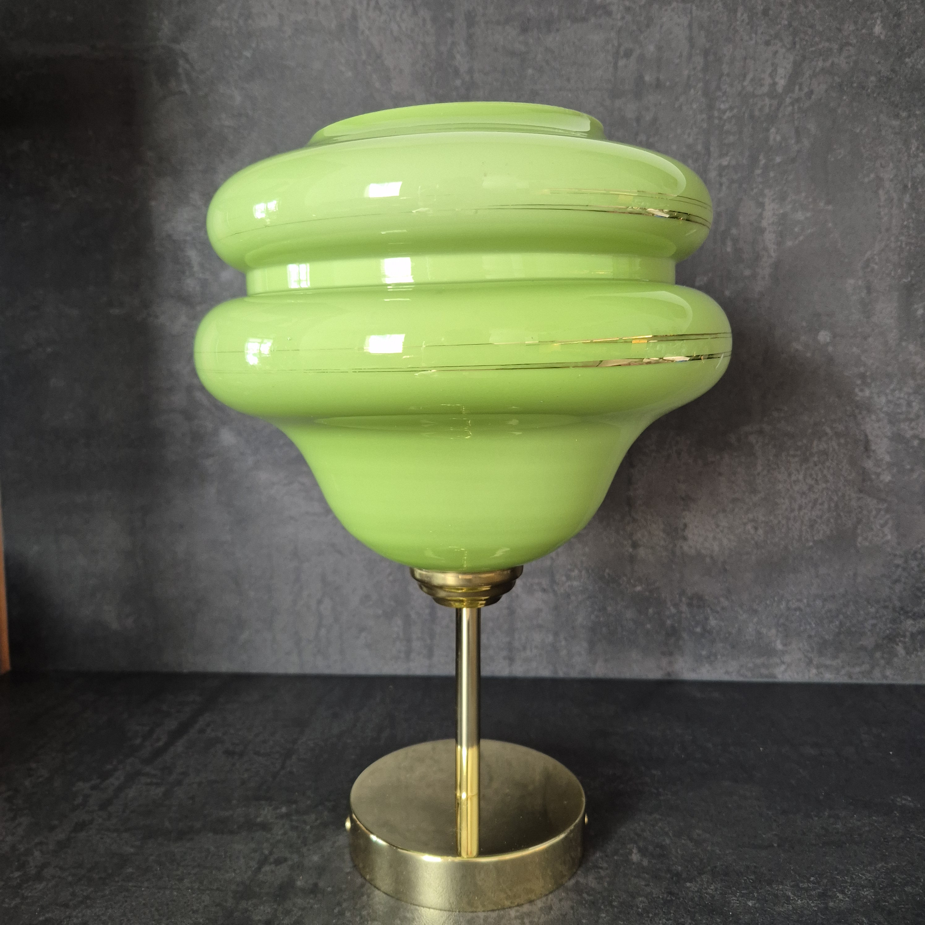 Vintage Green Pendant Light / Ceiling Light/ MCM Lightning / Green Lamp ...
