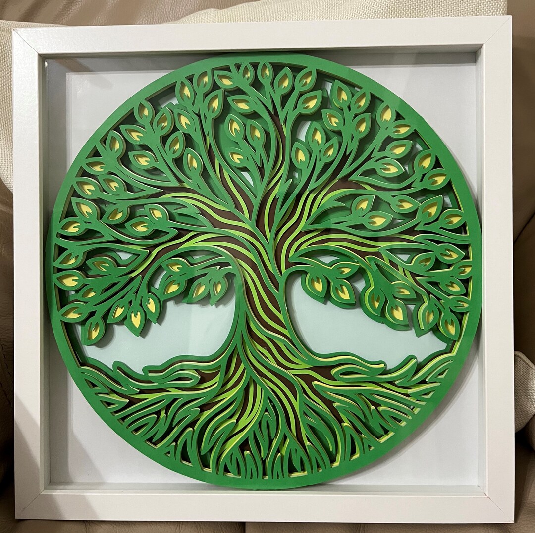 3D Family Tree Paper Family Tree Shadow Box Shadow Box - Etsy