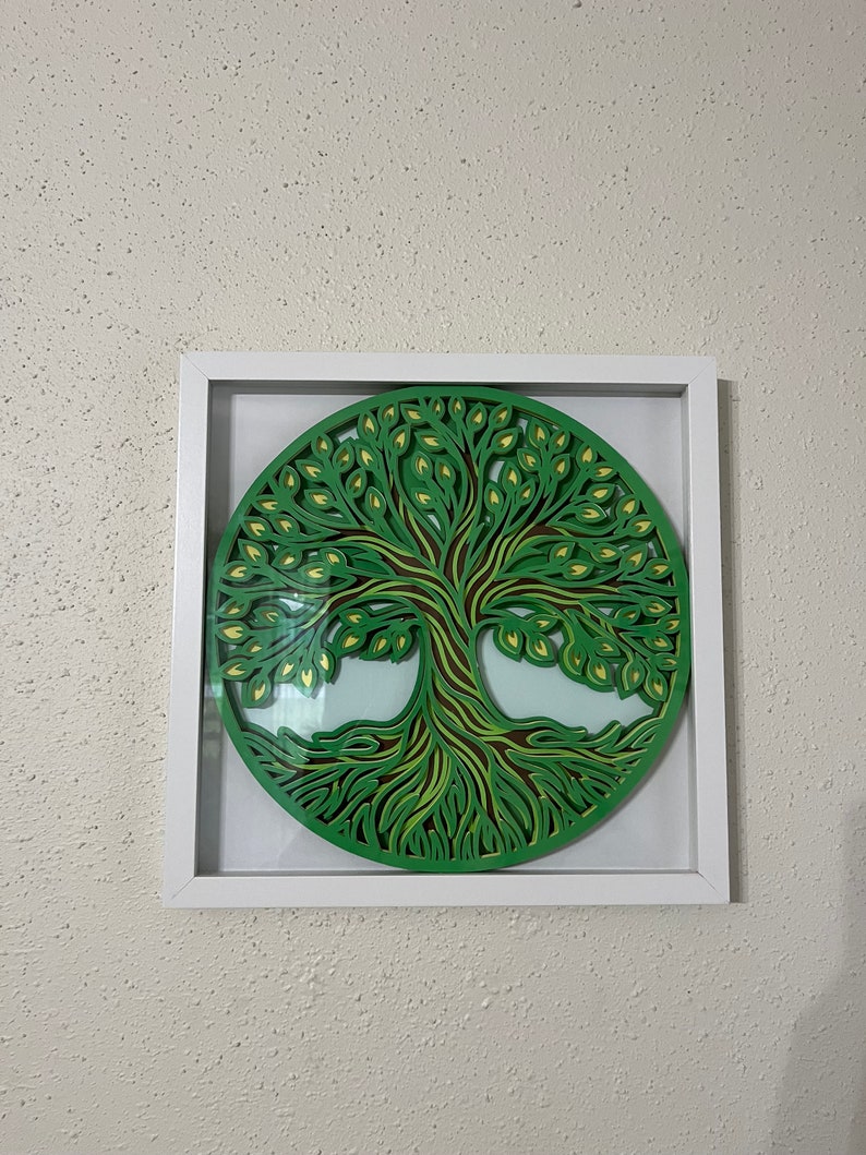 3D Family Tree Paper Family Tree Shadow Box Shadow Box - Etsy