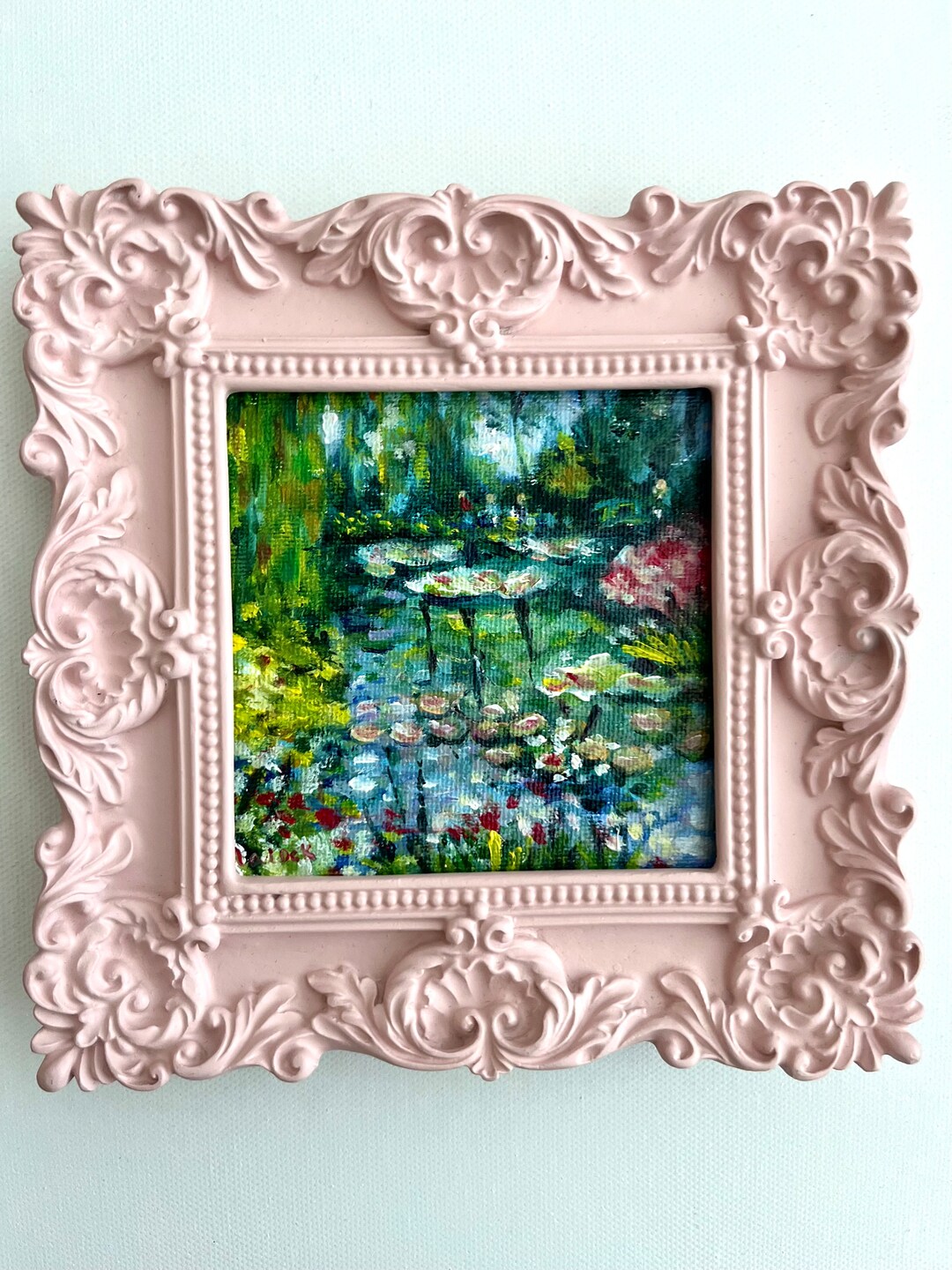 ORIGINAL Oil Painting Miniature Monet - Etsy