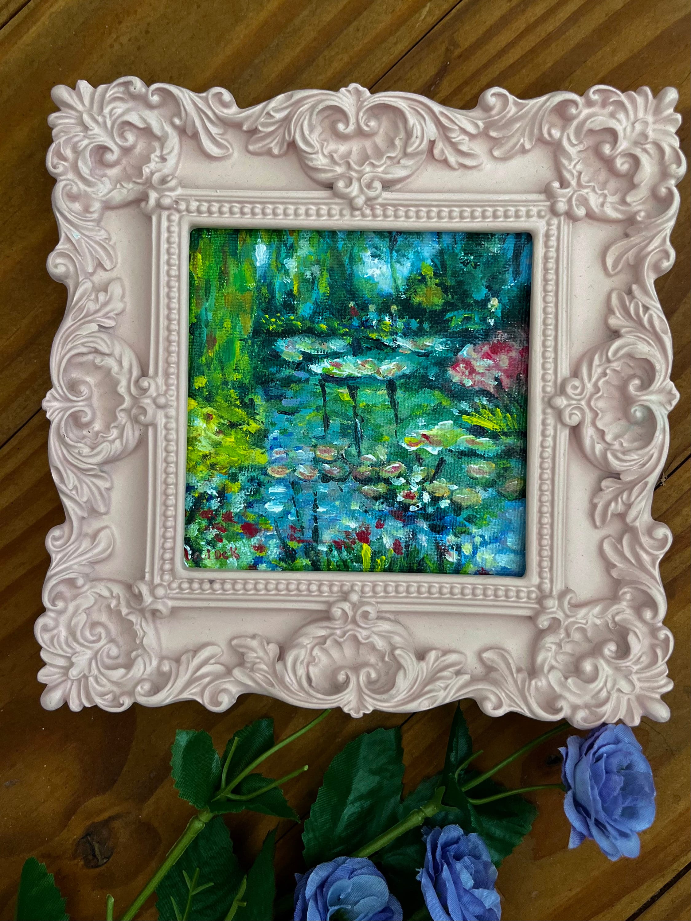 ORIGINAL Oil Painting Miniature Monet - Etsy