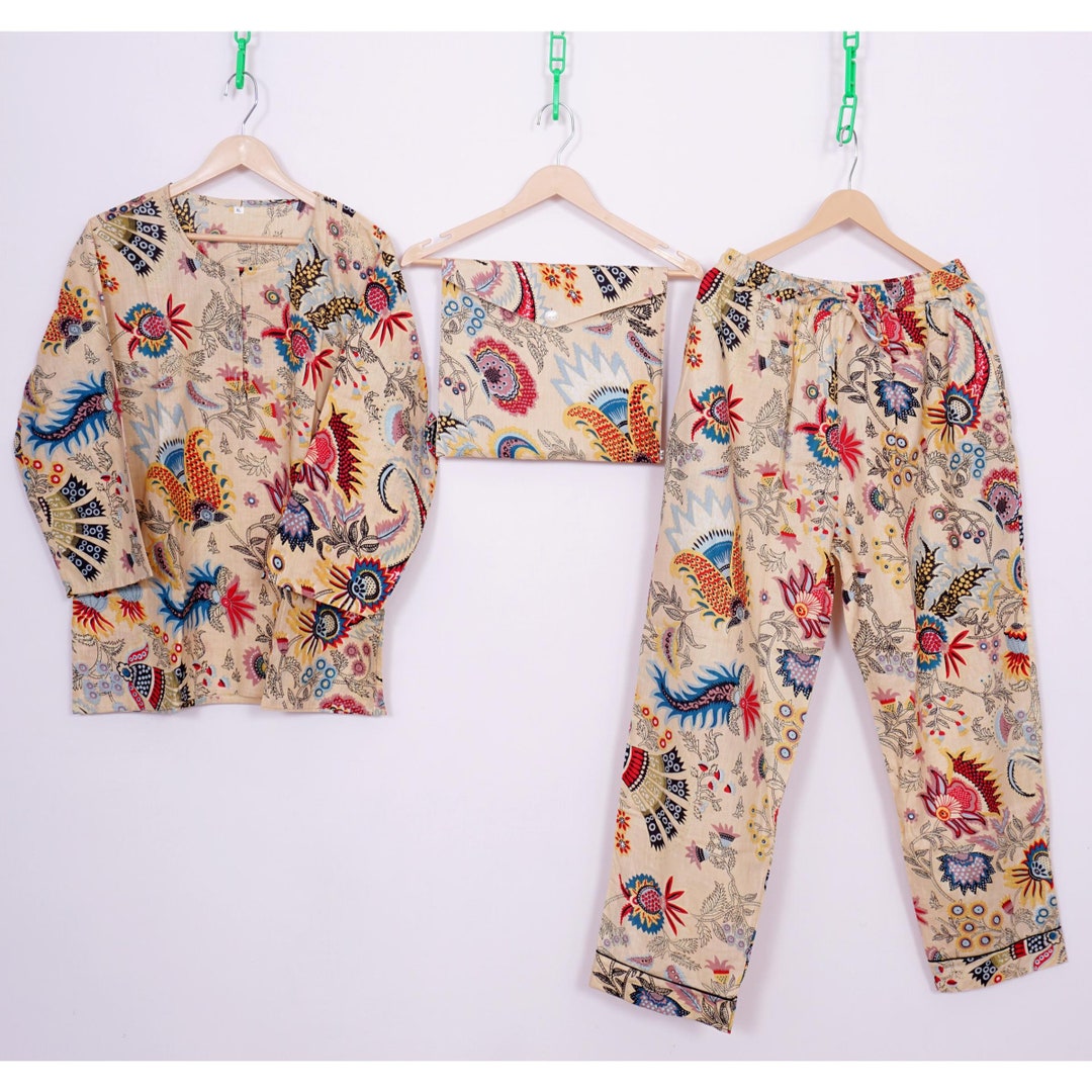 Cotton Pajama Set Comfy and Stylish Sleepwear With Artisan Hand Block ...